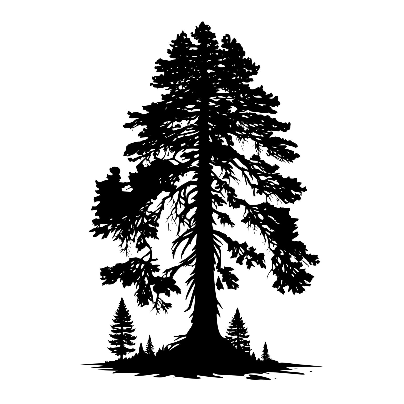 Sequoia Tree SVG File: Instant Download for Cricut, Silhouette, Laser