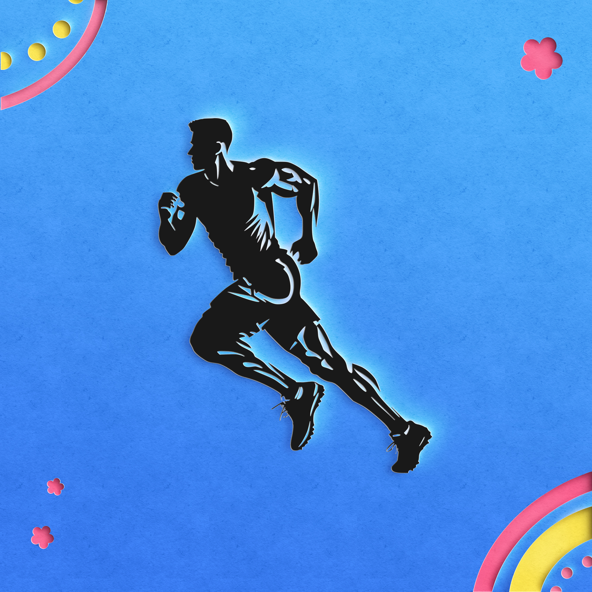 Instant Download Athlete Running SVG File for Cricut, Silhouette, Laser ...