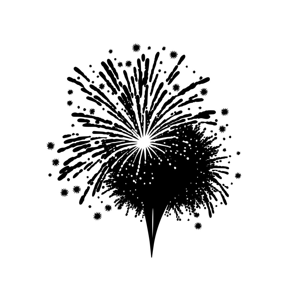 Instant Download SVG File: Fireworks Image for Cricut, Silhouette ...