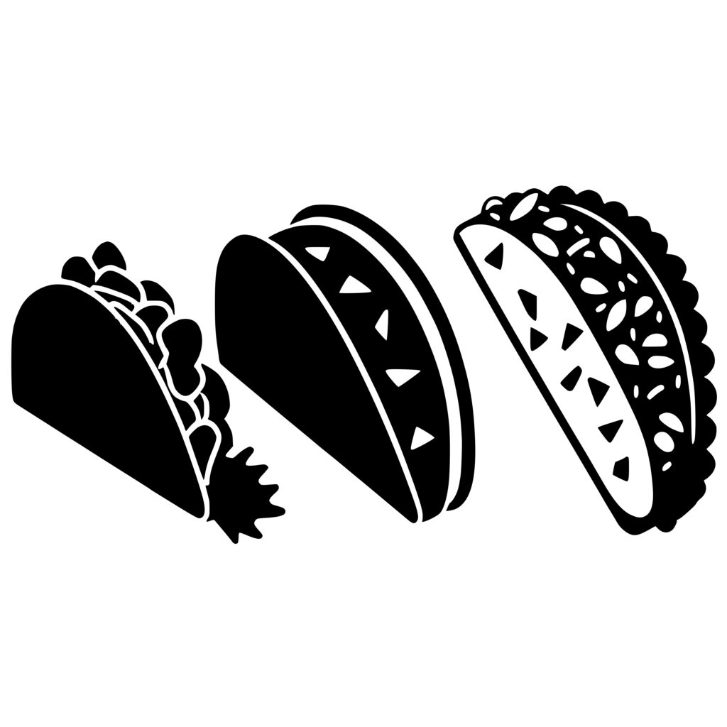Instant Download Tacos SVG/PNG/DXF Files for Cricut, Silhouette, Laser