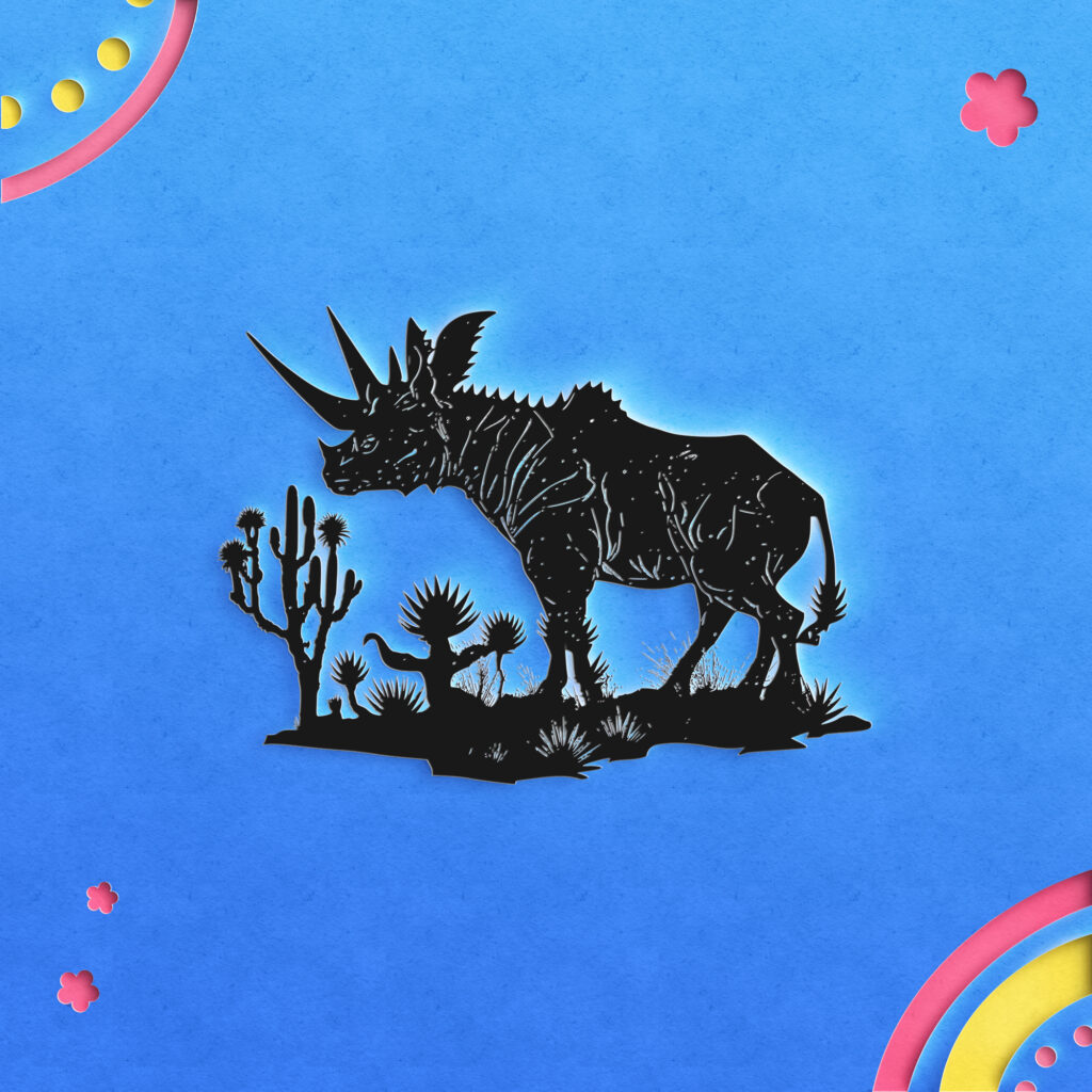 Styracosaurus on a Savannah – Creative Meadow
