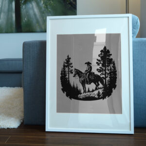 Saddled Horse Trail Ride SVG File for Cricut, Silhouette, Laser