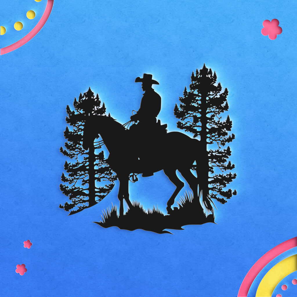 Horse Saddled Trail Ride SVG File: Ideal for Cricut, Silhouette, Laser
