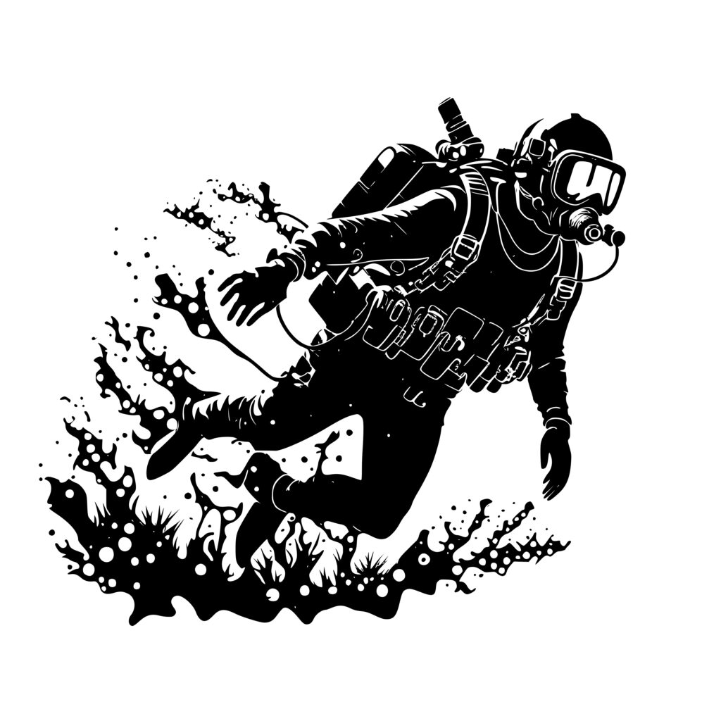 Scuba Diver Underwater SVG | Instant Download for Cricut, Silhouette, Laser