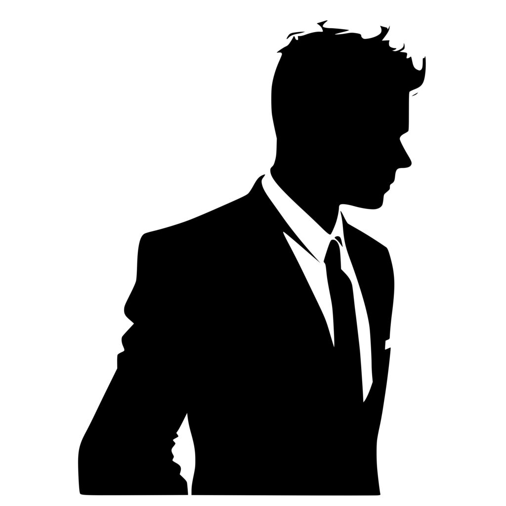 Man in Suit and Tie SVG File for Instant Download
