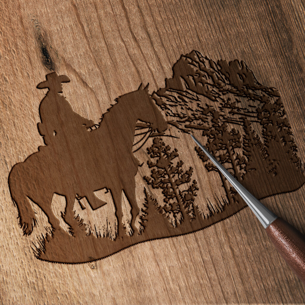 Horse Saddled Trail Ride SVG Image for Cricut, Silhouette, Laser Machines