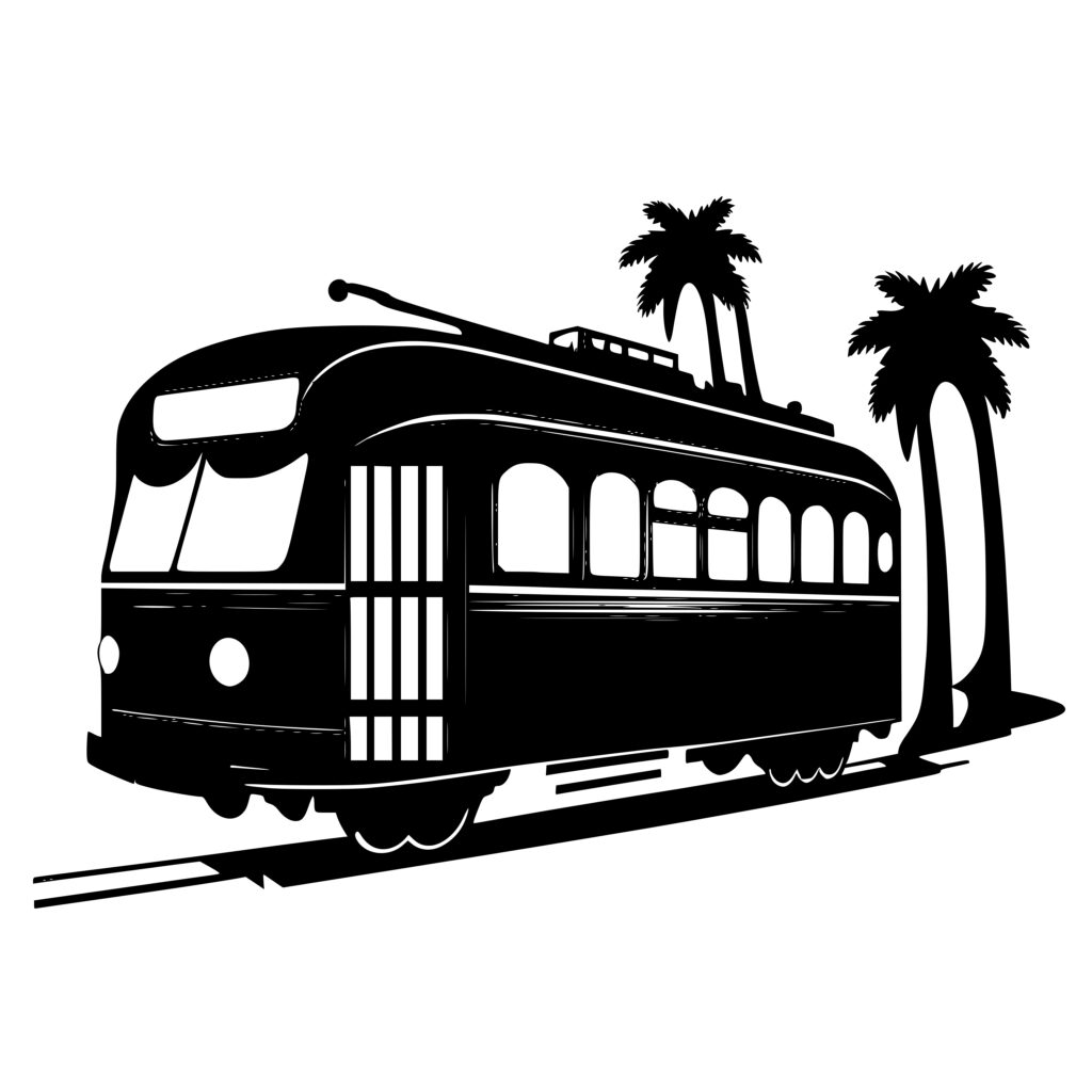 California Trolley SVG File: Instant Download for Cricut, Silhouette