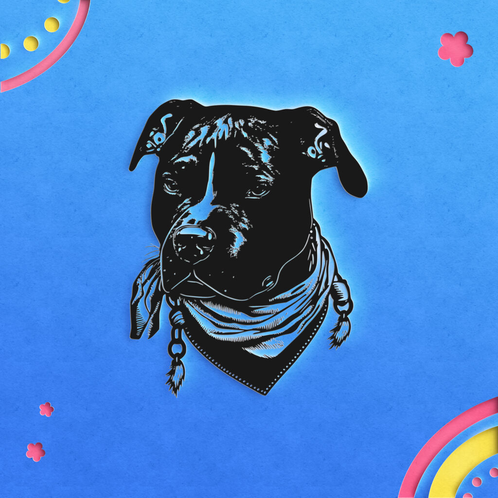 Pit Bull with a Bandana – Creative Meadow