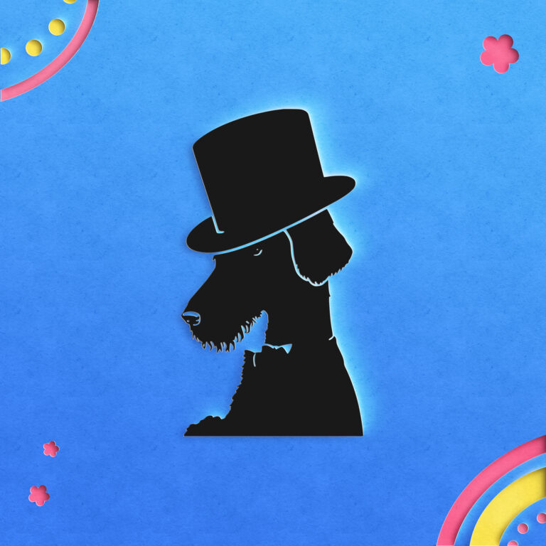 Bedlington Terrier with a Top Hat – Creative Meadow