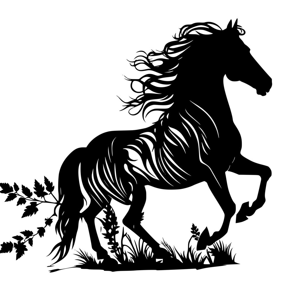 Two Horses SVG File: Instant Download for Cricut, Silhouette, Laser