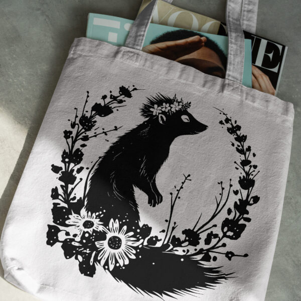 Skunk with a Flower Crown – Creative Meadow