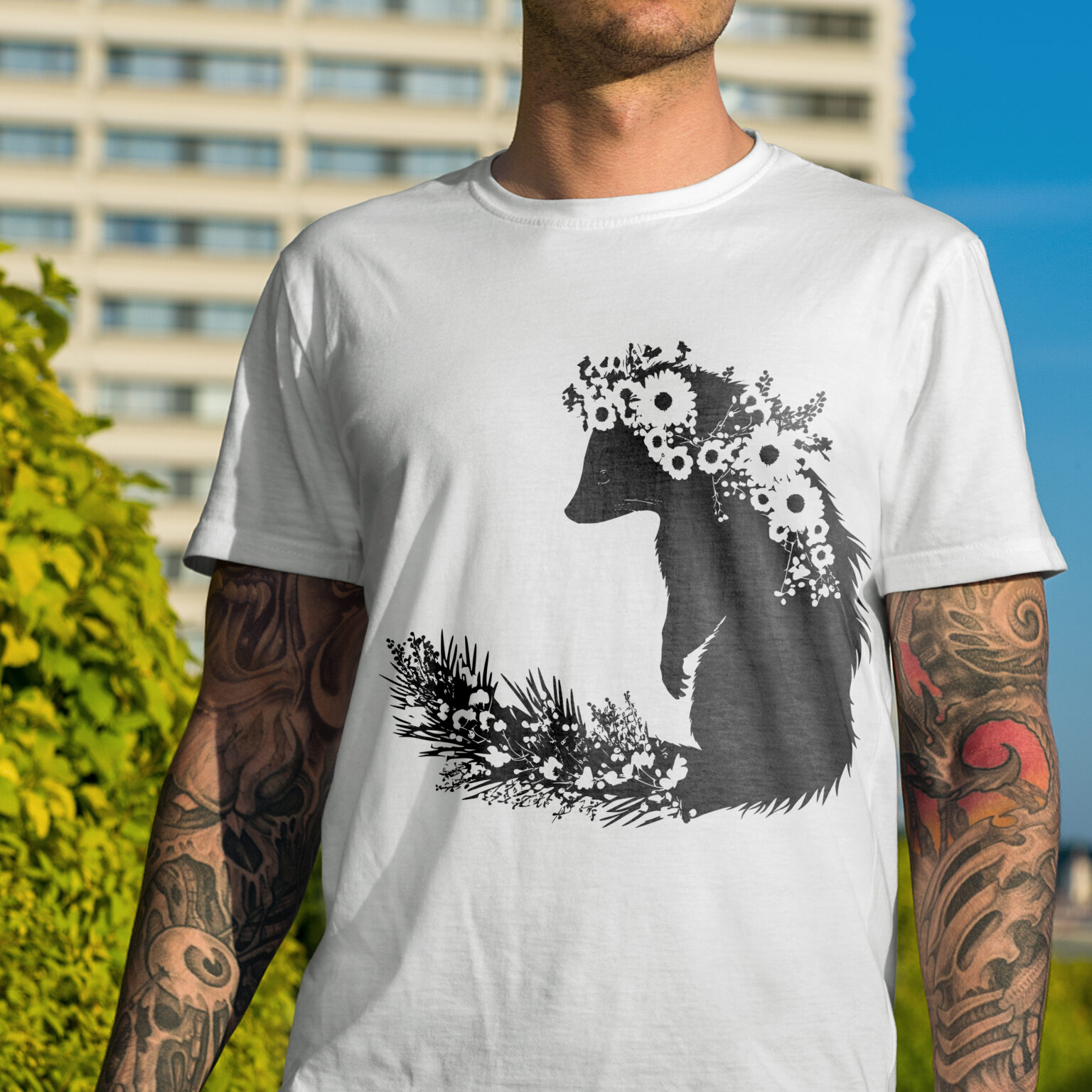 Skunk with a Flower Crown – Creative Meadow