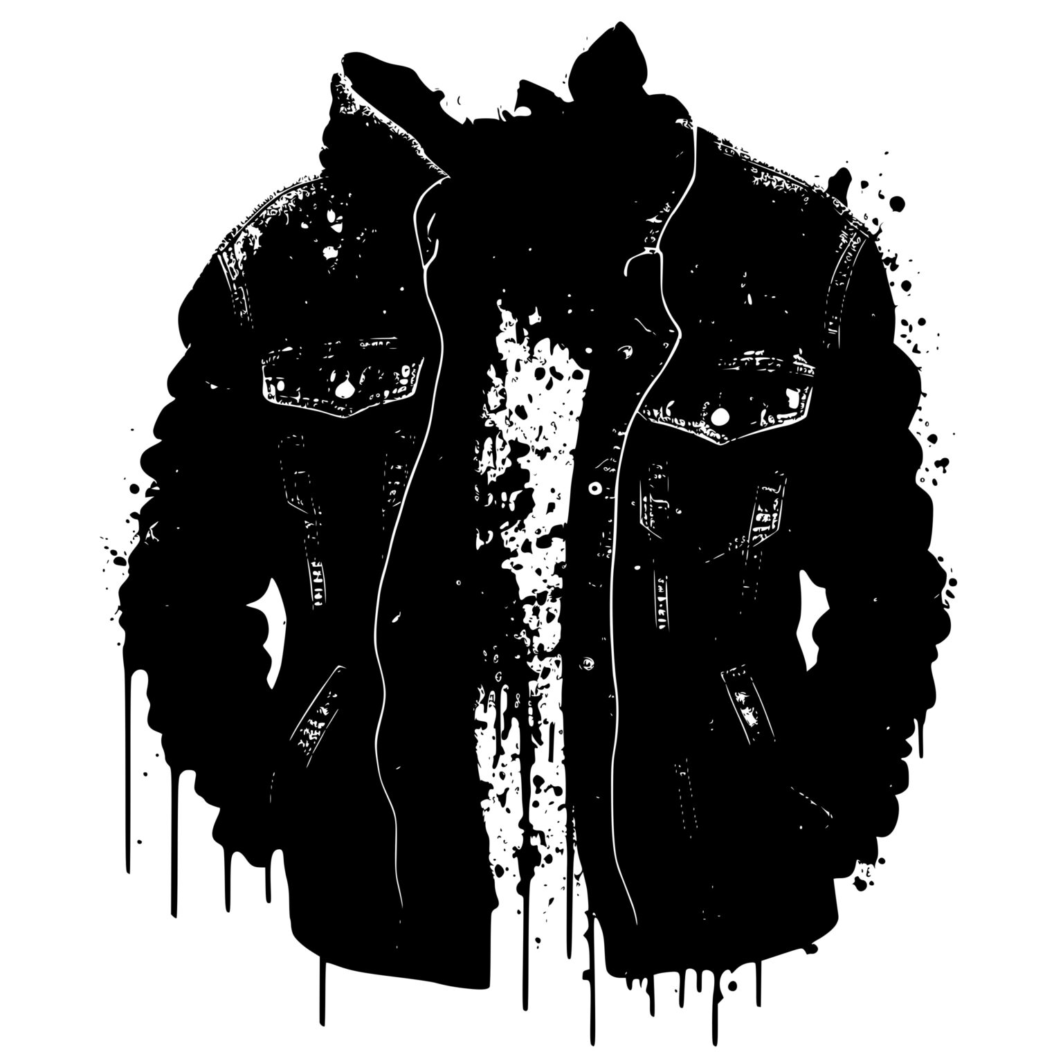 Distressed Denim Jacket SVG File: Instant Download for Cricut, Silhouette