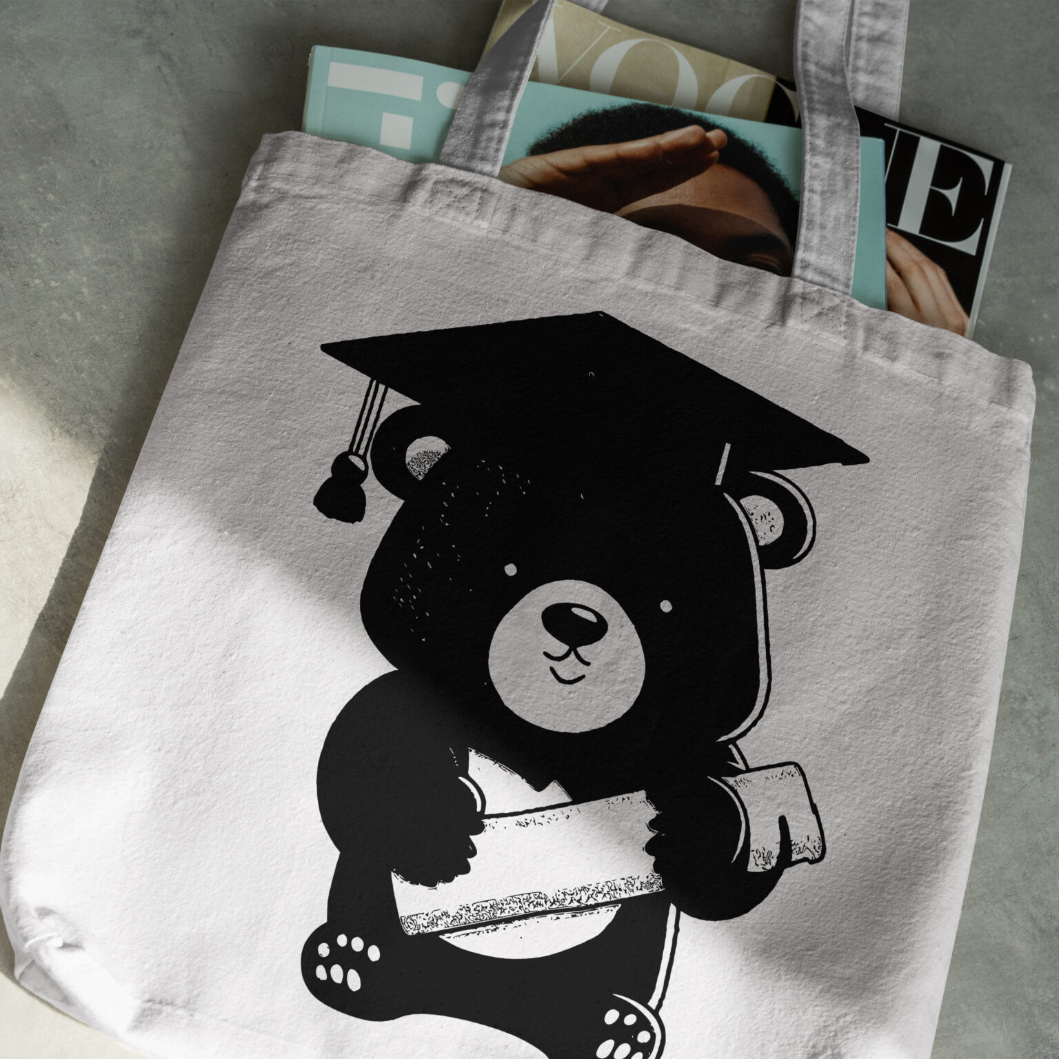 Cute Bear with Graduation Cap Cartoon – Creative Meadow