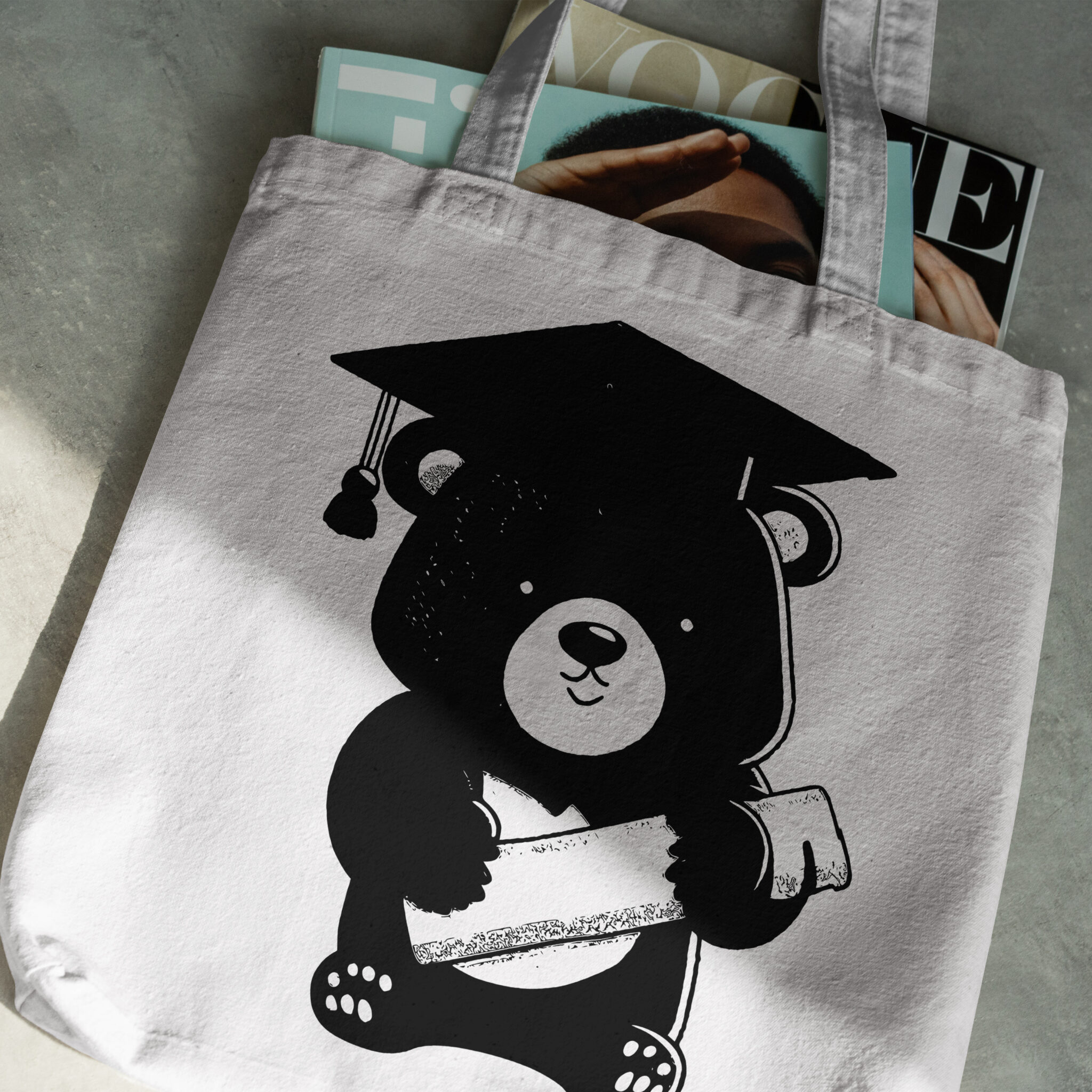 Cute Bear with Graduation Cap Cartoon – Creative Meadow