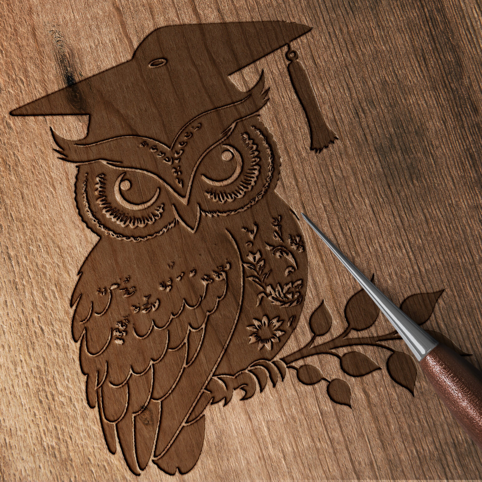 Owl with Graduation Cap – Creative Meadow