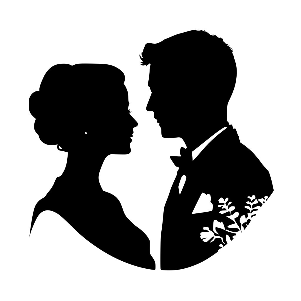 Wedding Couple SVG File Instant Download For Cricut Silhouette Laser Wedding Couple SVG File Instant Download For Cricut Silhouette Laser
