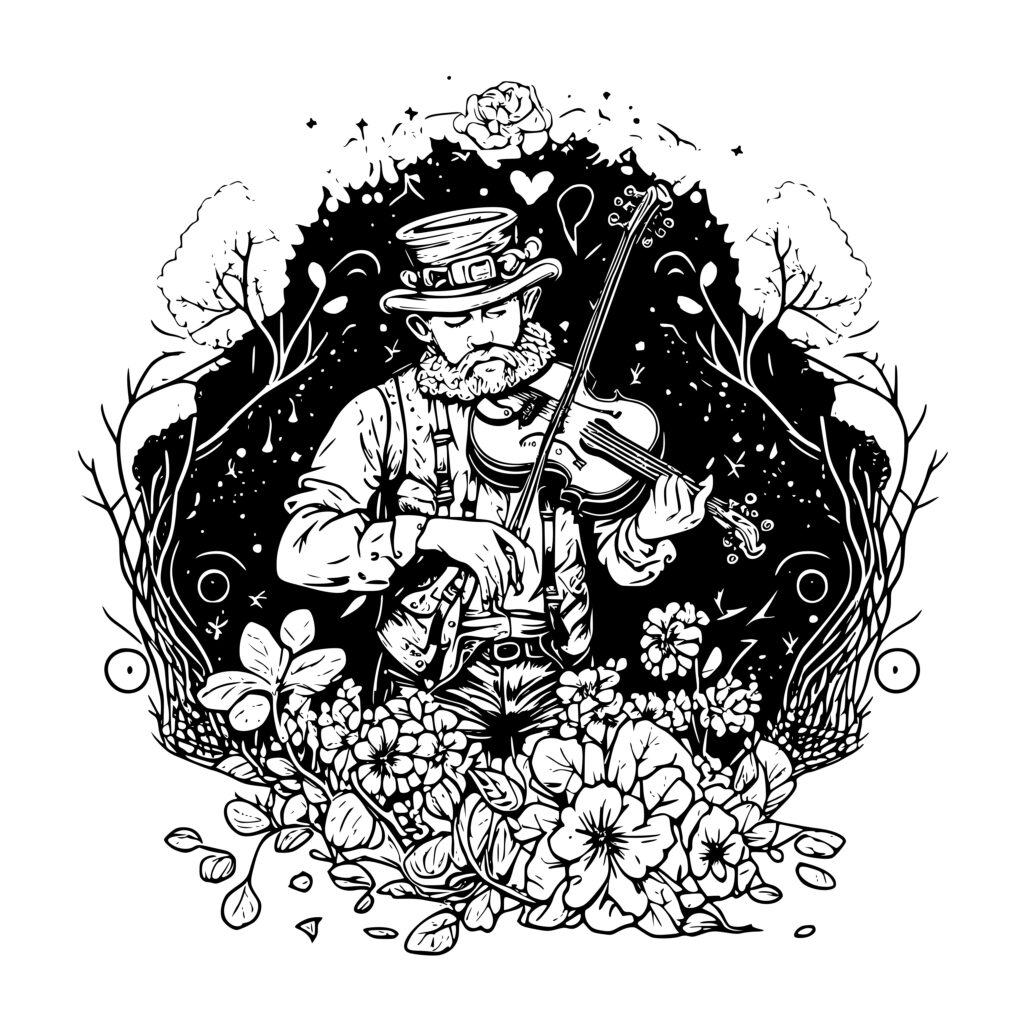 Irishman Playing Fiddle – Creative Meadow