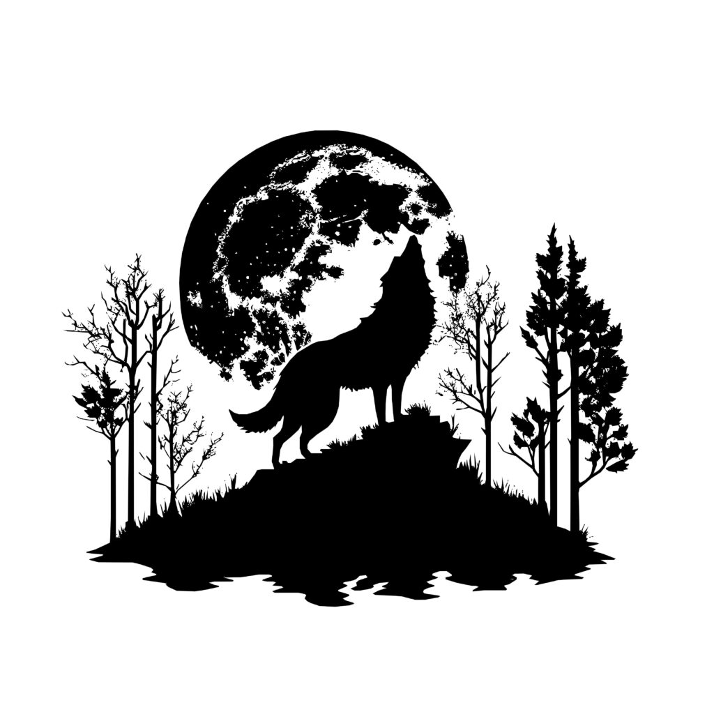Wolf Howling at Moon – Creative Meadow