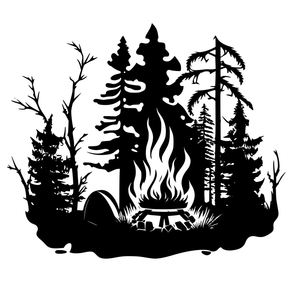 Campfire SVG File for Cricut, Silhouette, Laser Machines - Instant Download