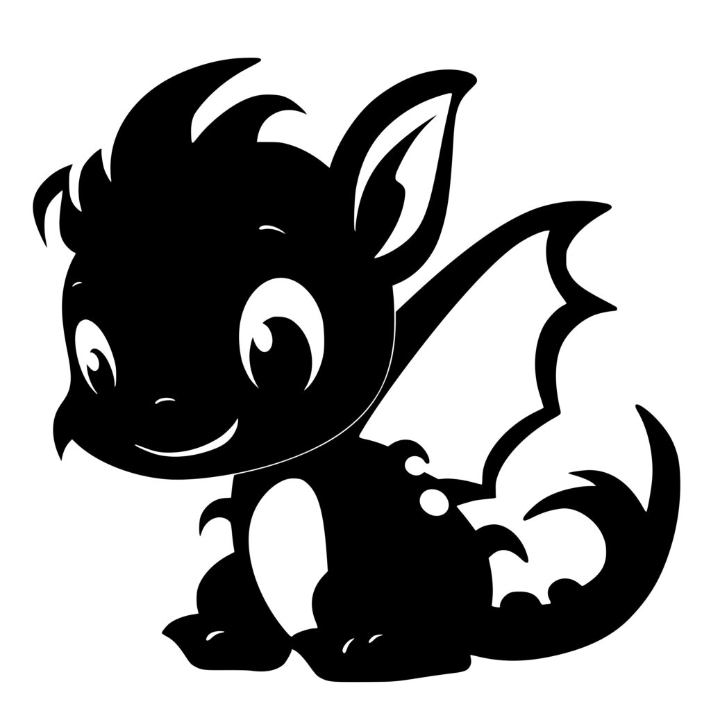 Baby Dragon SVG, PNG, DXF - Instant Download for Cricut, Silhouette ...