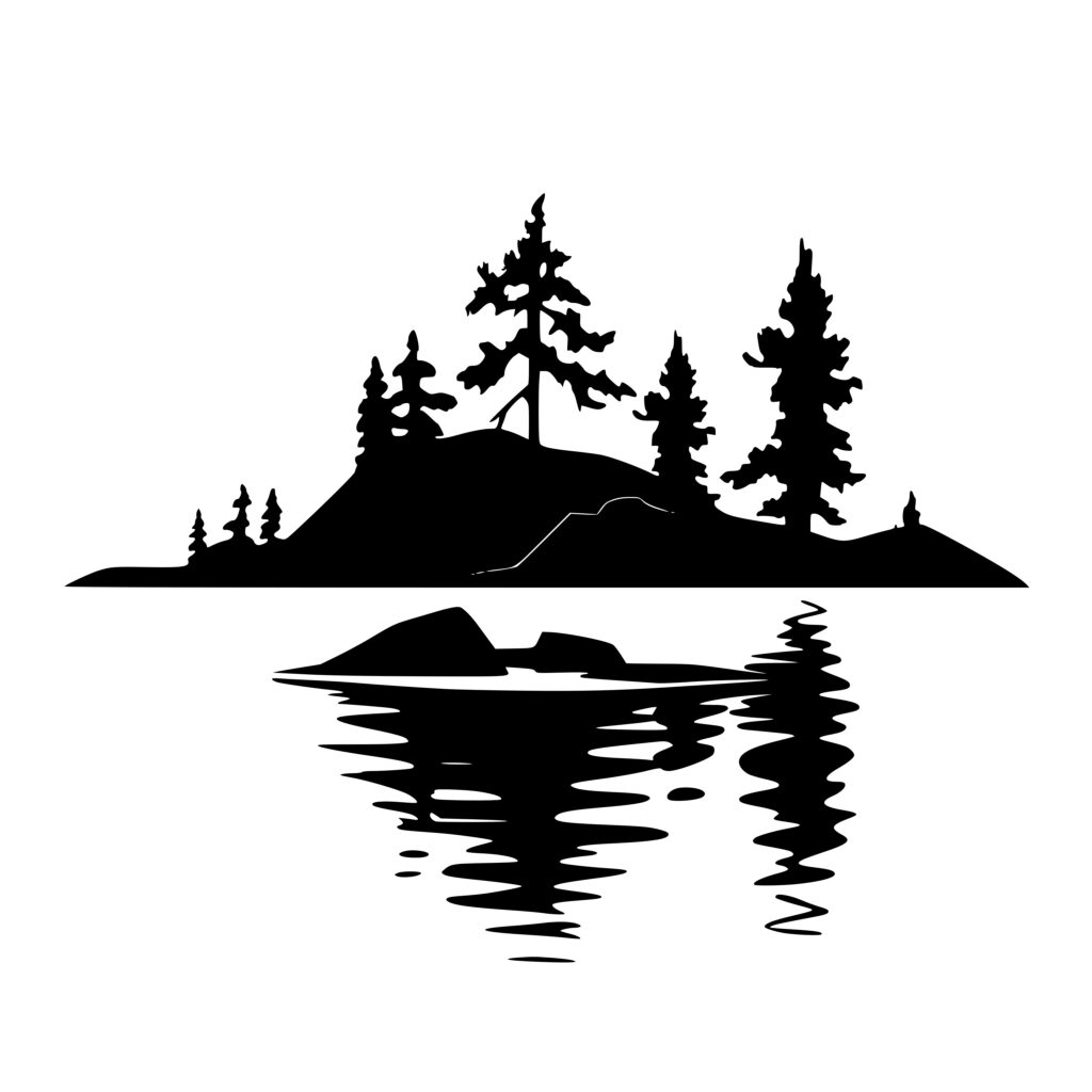 Tranquil Lake View SVG File for Cricut, Silhouette, Laser Machines
