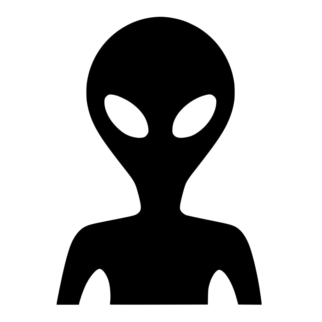 Alien Silhouette SVG File for Cricut, Silhouette, Laser Machines