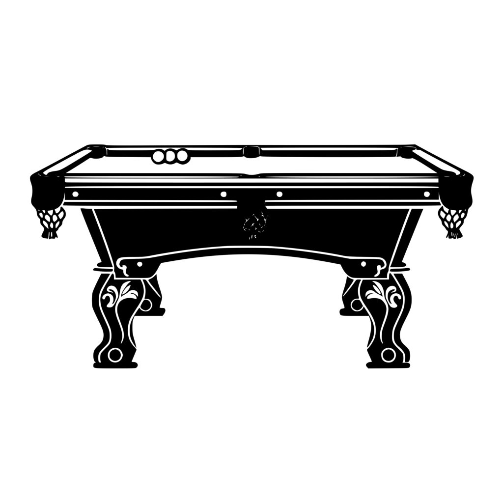 Billiards Pool Table SVG File for Cricut, Silhouette, and Laser Machines