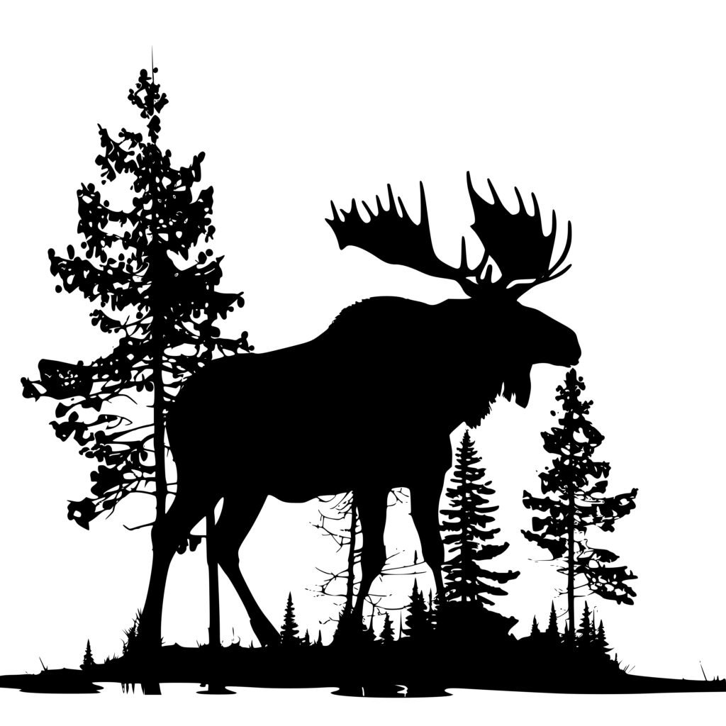 Wild Moose Silhouette SVG File for Cricut, Silhouette, Laser Machines