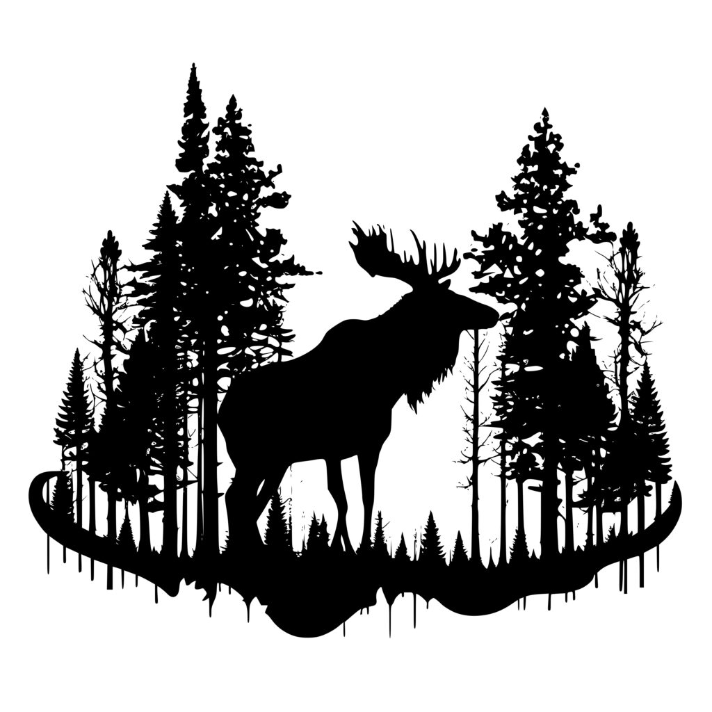 Forest Moose SVG File for Cricut, Silhouette, Laser Machines
