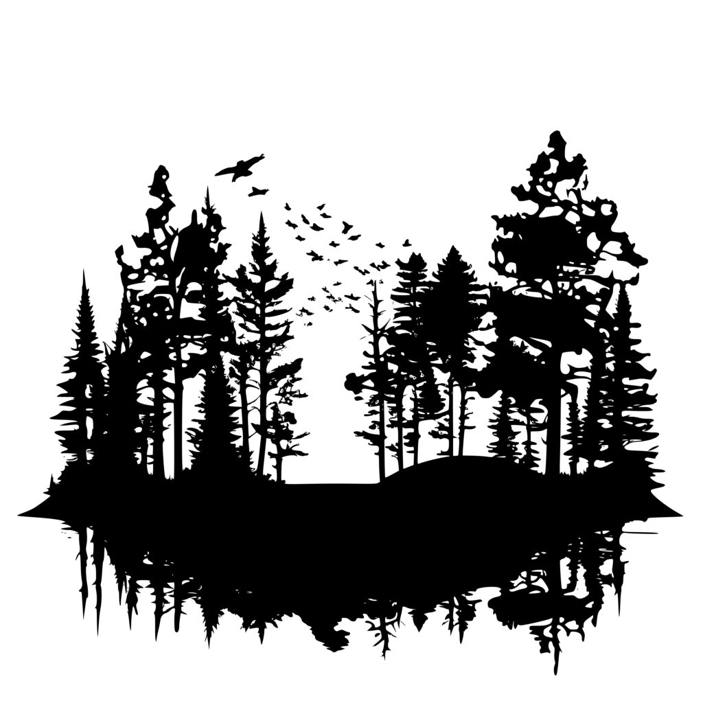 The Edge of the Treeline: SVG File for Cricut, Silhouette, Laser Machines