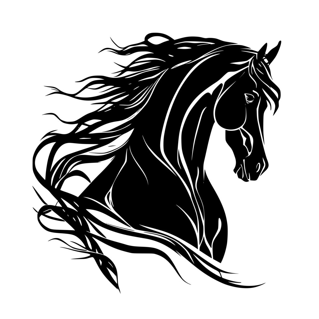 SVG Horse with Mane: Instant Download for Cricut, Silhouette, Laser