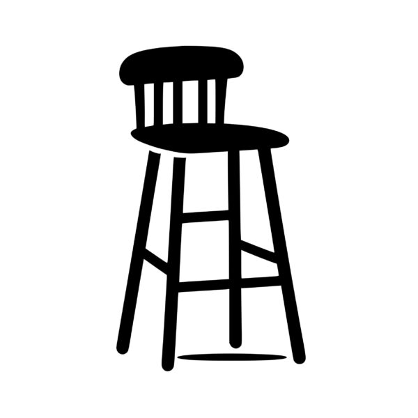 Simple Wooden Bar Stool – Creative Meadow