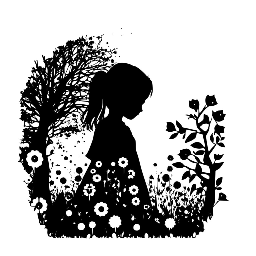 Springtime Girl SVG File for Cricut, Silhouette, Laser Machines
