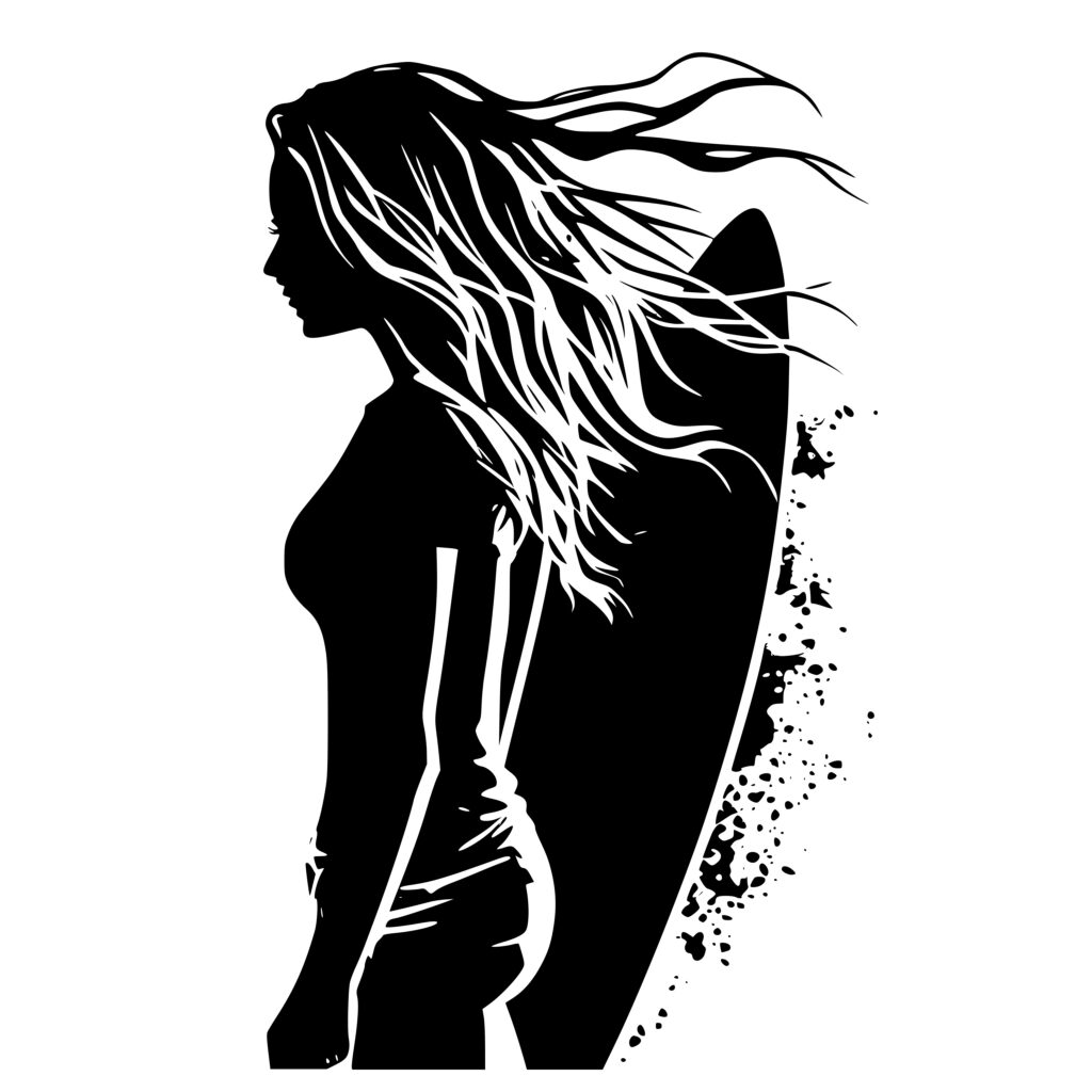 Surfer Girl SVG File: Instant Download for Cricut, Silhouette, Laser ...