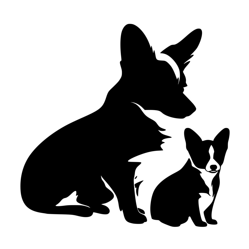 Corgi Family SVG File: Instant Download for Cricut, Silhouette