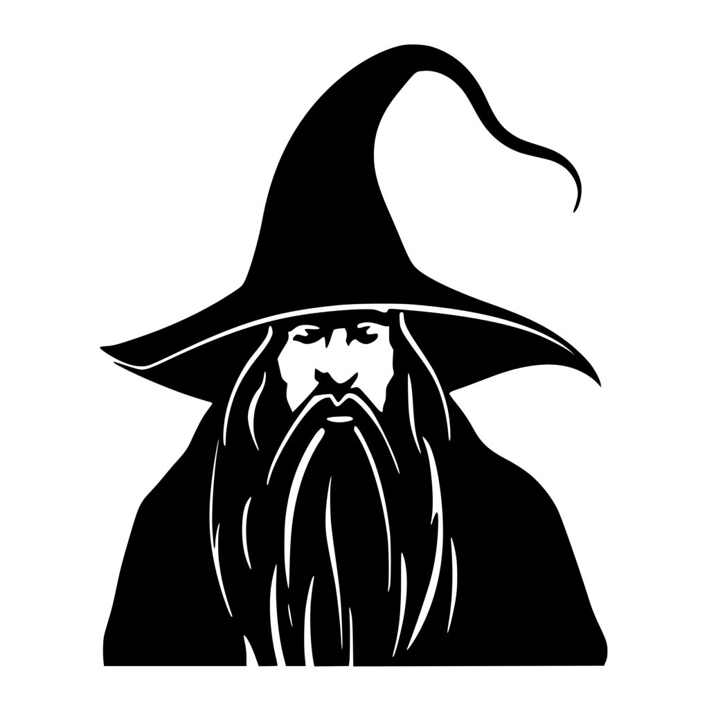 Mystical Bearded Wizard - SVG File for Cricut, Silhouette, Laser Mystical Bearded Wizard - SVG File for Cricut, Silhouette, Laser