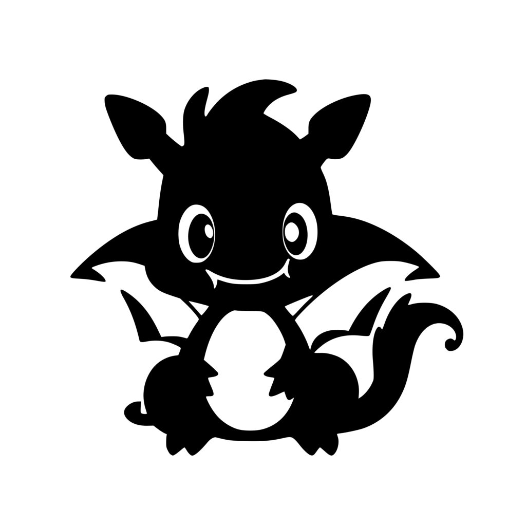 Cute Baby Dragon SVG File for Cricut, Silhouette, Laser Machines