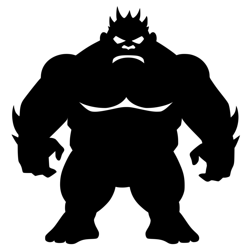 Angry Ogre SVG Image for Cricut, Silhouette, Laser Machines