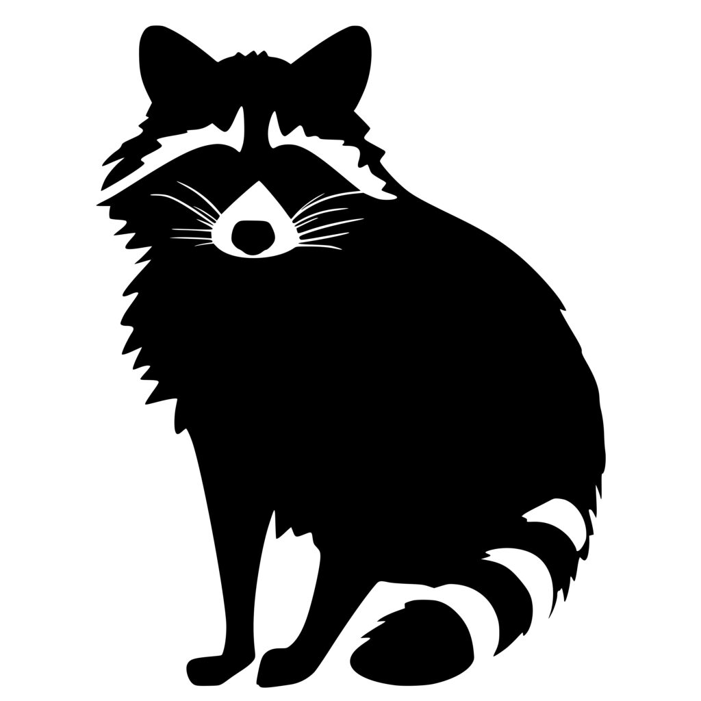 Cute Raccoon SVG File for Cricut, Silhouette, Laser Machines
