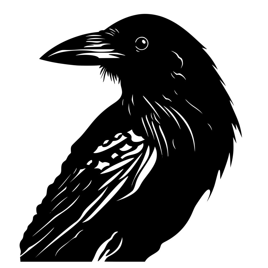Realistic Raven SVG, PNG, DXF File for Cricut, Silhouette, Laser Machines