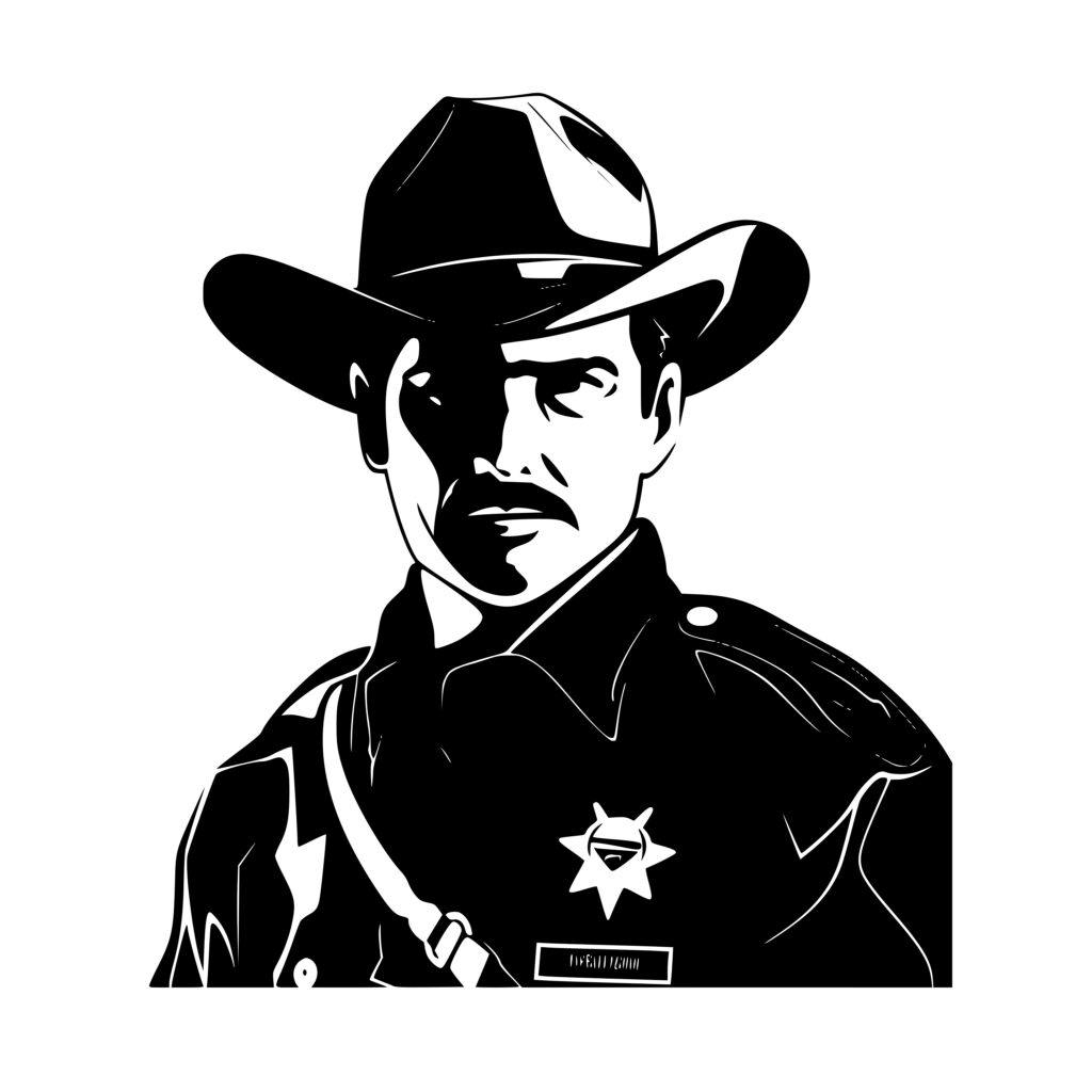 SVG Sheriff Image for Cricut, Silhouette, Laser Machines - Instant Download