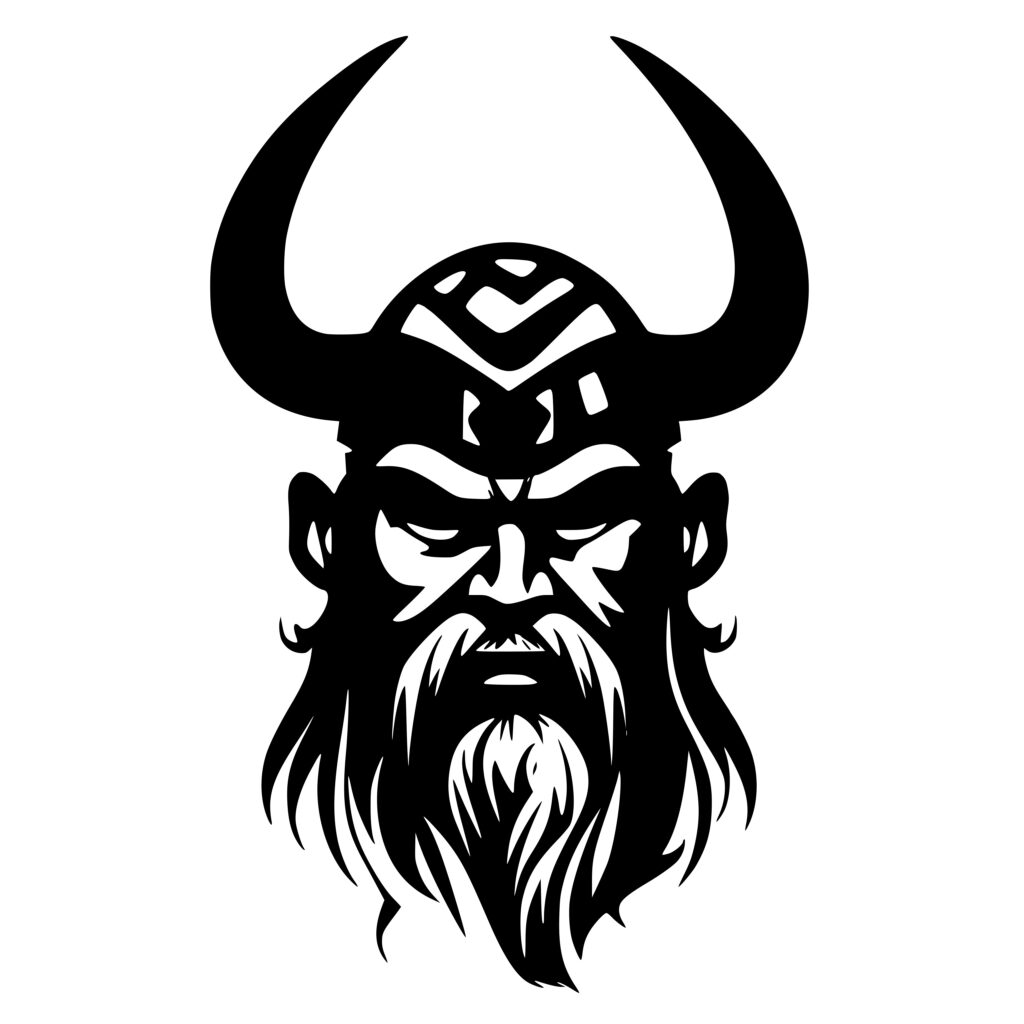 Instant Download SVG, PNG, DXF: Horned Viking Image for Cricut ...