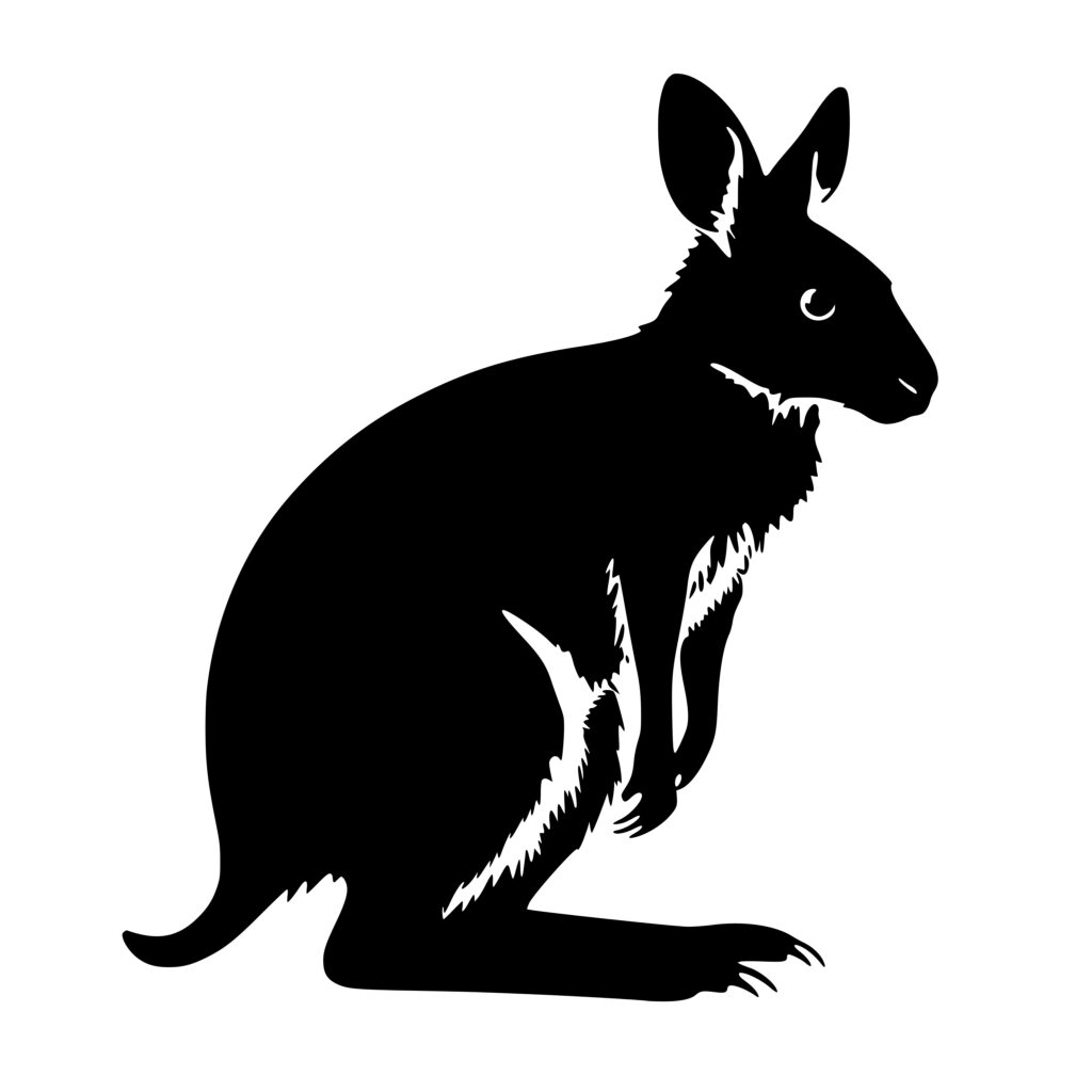 Instant Download SVG/PNG/DXF Files - Australian Wallaby for Cricut, Silhouette, Laser Machines