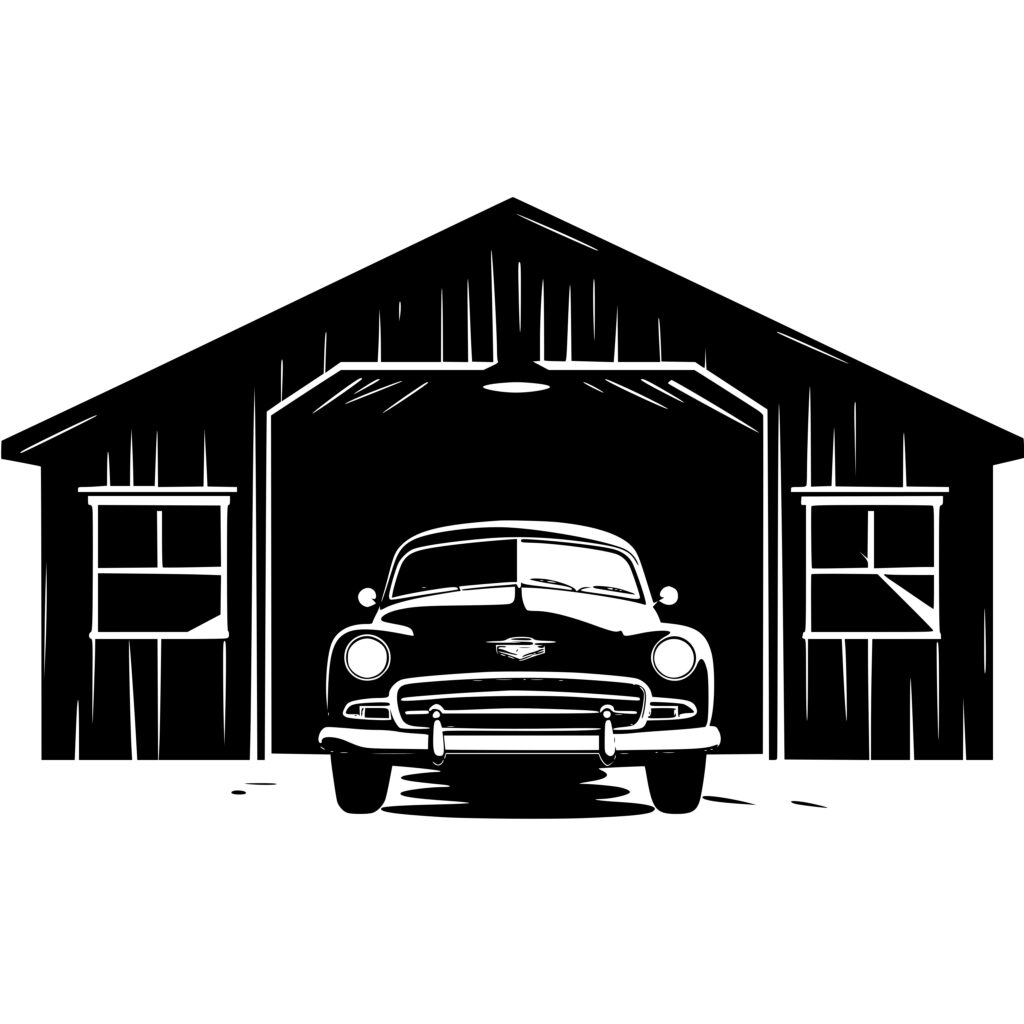 Vintage Car Garage: Instant Download SVG File for Cricut, Silhouette