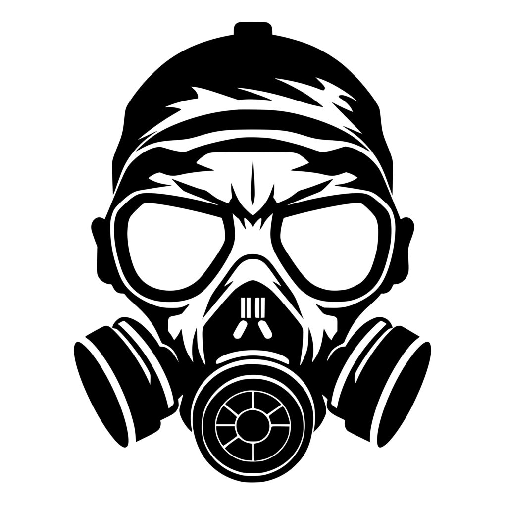 Instant Download SVG PNG DXF File with Gas Mask Image for Cricut ...