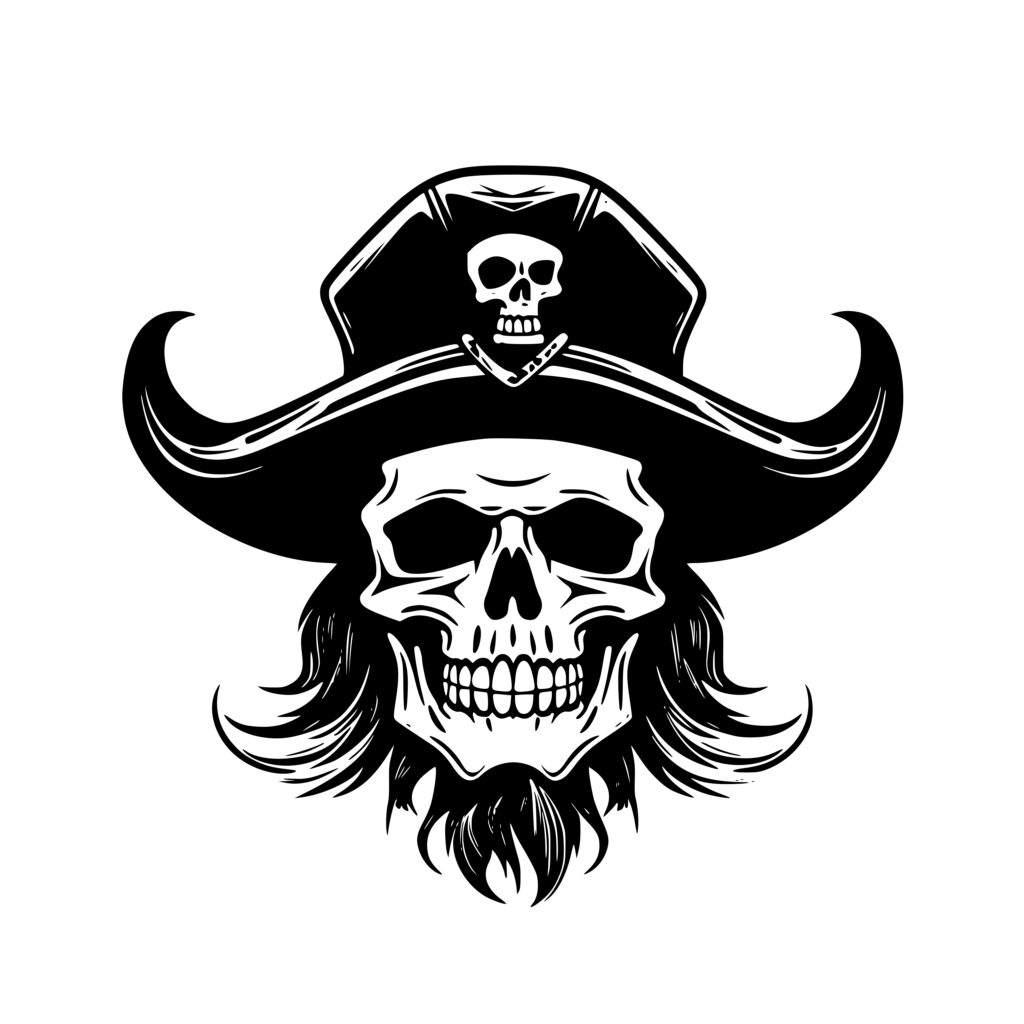 Pirate Skull with Beard – Creative Meadow