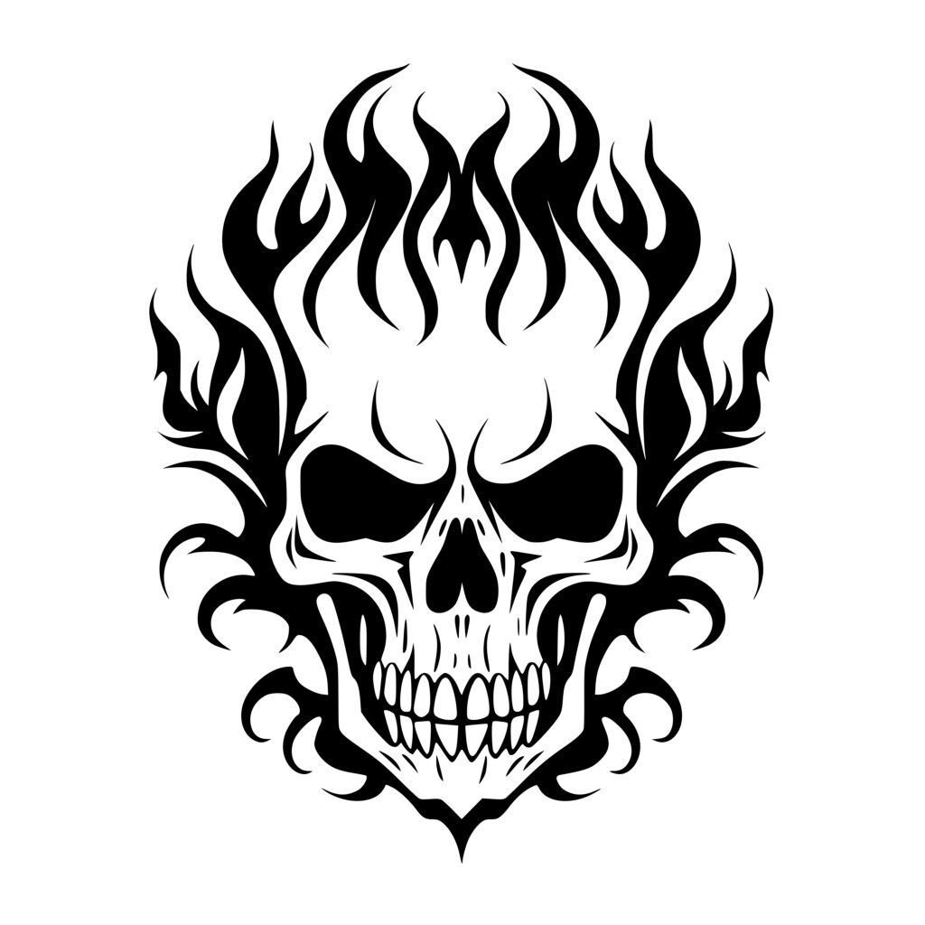 Skull with Flames – Creative Meadow
