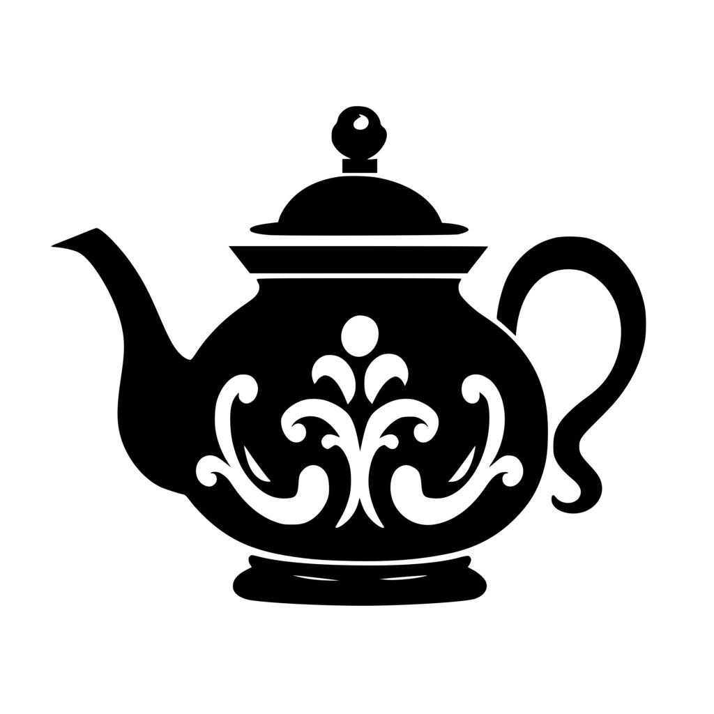 Beautiful Floral Teapot: Instant Download SVG/PNG/DXF Files for Cricut ...