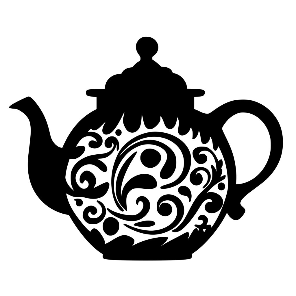 Vintage Teapot Image: SVG, PNG, DXF Files for Cricut, Silhouette, Laser ...